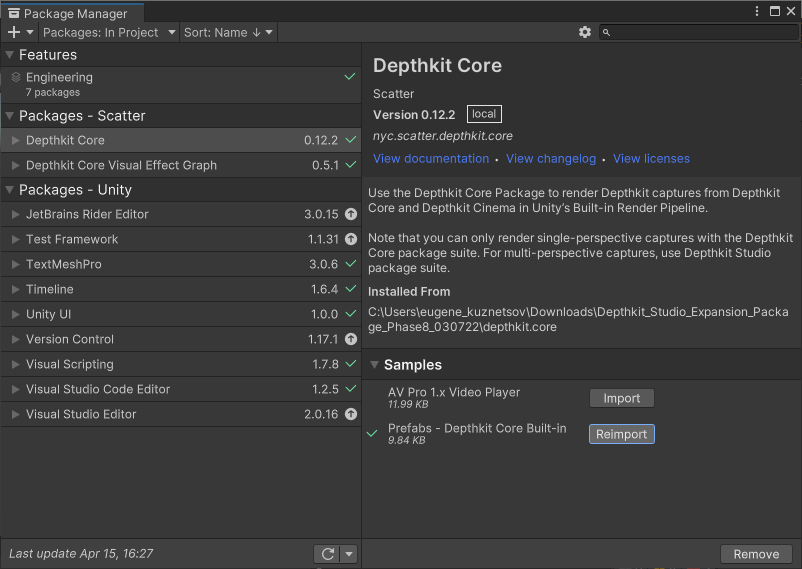 Depthkit + VFX and Unity – Emerson College Technology & Media