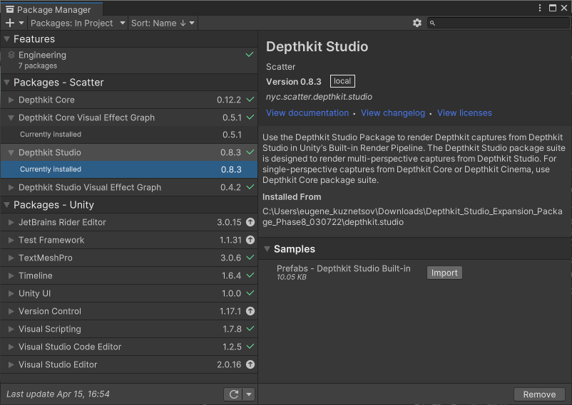 Depthkit + VFX and Unity – Emerson College Technology & Media