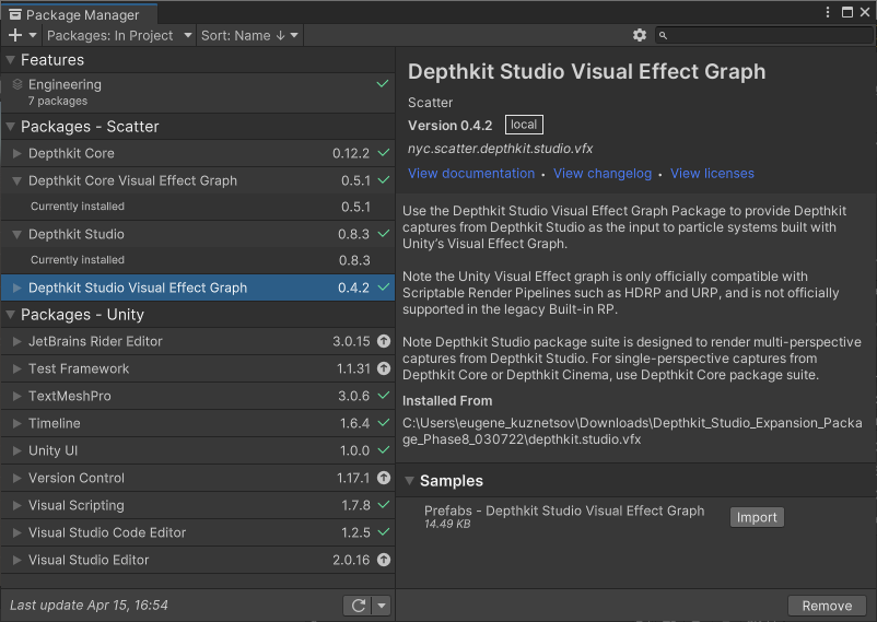 Depthkit + VFX and Unity – Emerson College Technology & Media