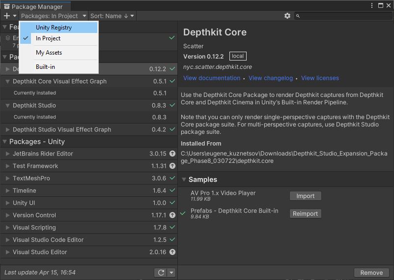 Depthkit + VFX and Unity – Emerson College Technology & Media