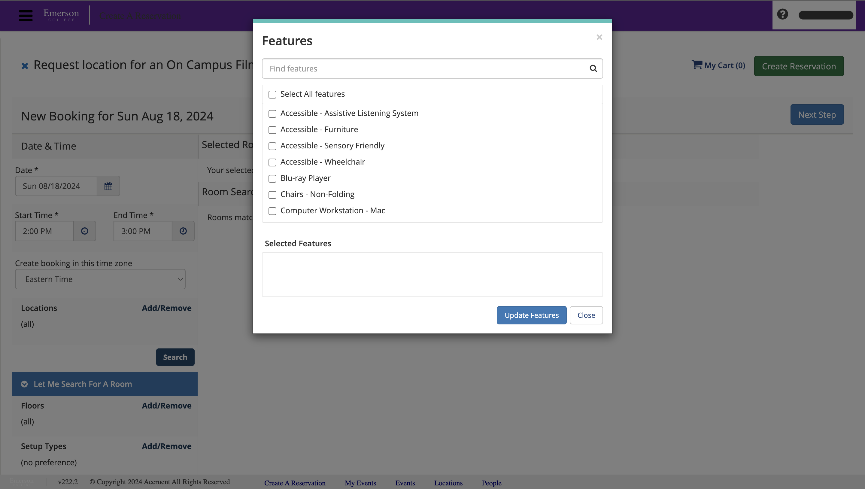 How to use EMS/SpaceBook – Emerson College Technology & Media